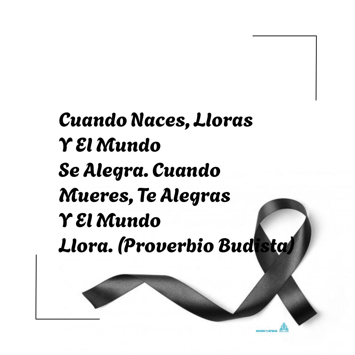 Cuando Naces, Lloras Y El Mundo Se Alegra. Cuando Mueres, Te Alegras Y ...